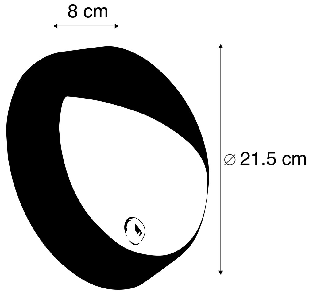 Venkovní nástěnné svítidlo černé vč. LED s pohybovým senzorem IP54 - Hortus