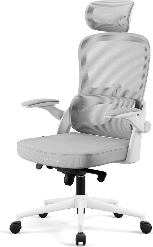 Ergonomická kancelářská židle světle šedá Normal Size: Diablo V-Light
