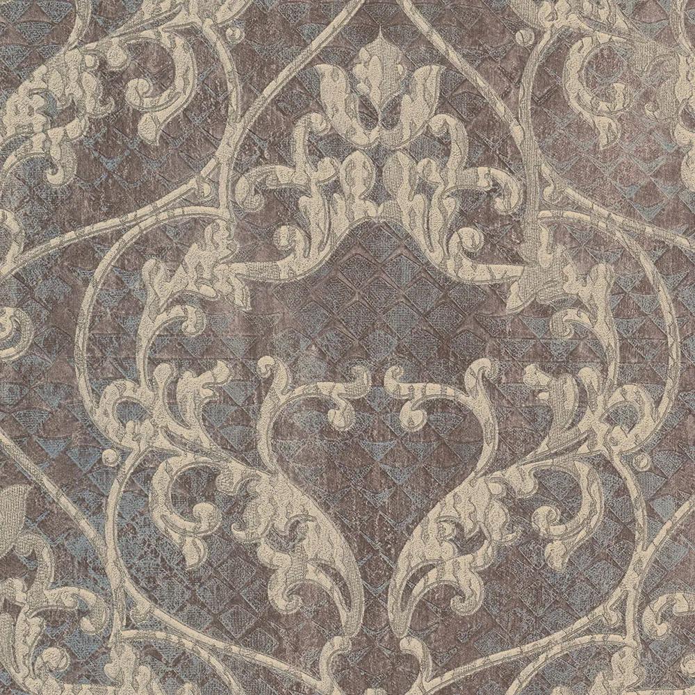 Hnědá vliesová zámecká tapeta, Ornamenty, 28504, Kaleido, Limonta
