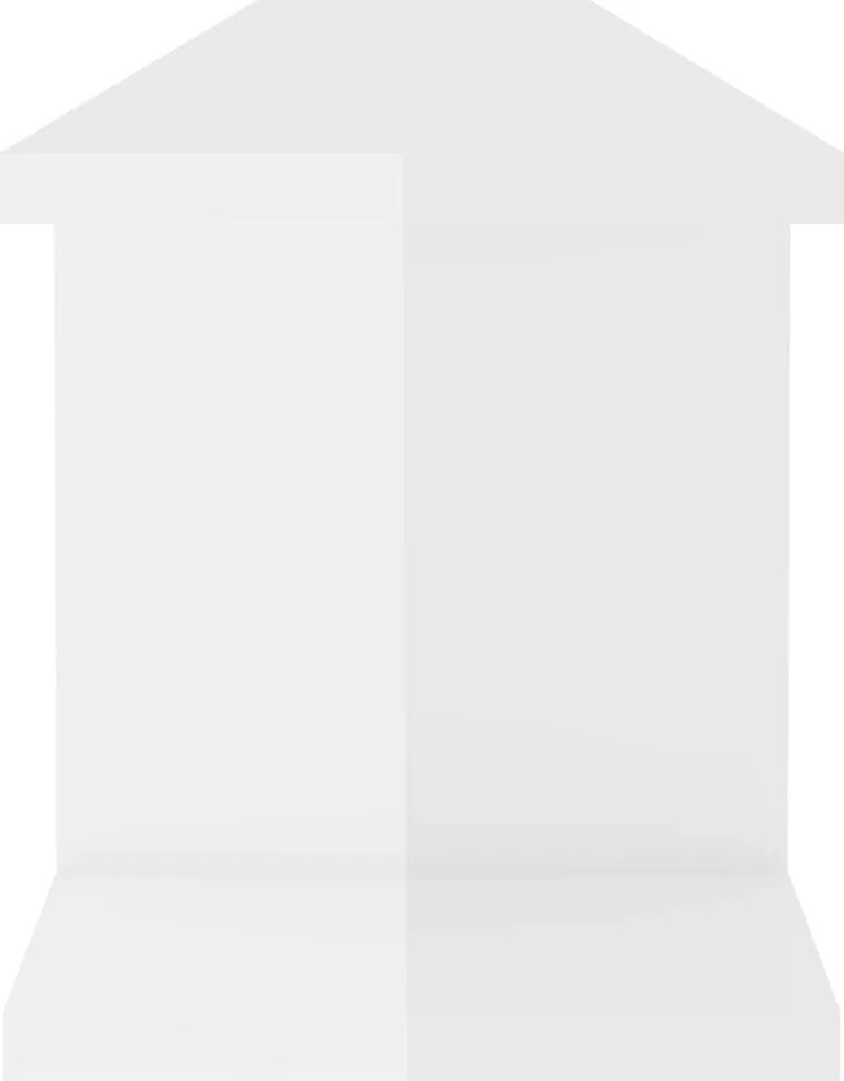 vidaXL Nástěnné police 2 ks 105 x 18 x 20 cm dřevotříska [807211] Barva: šedá s vysokým leskem