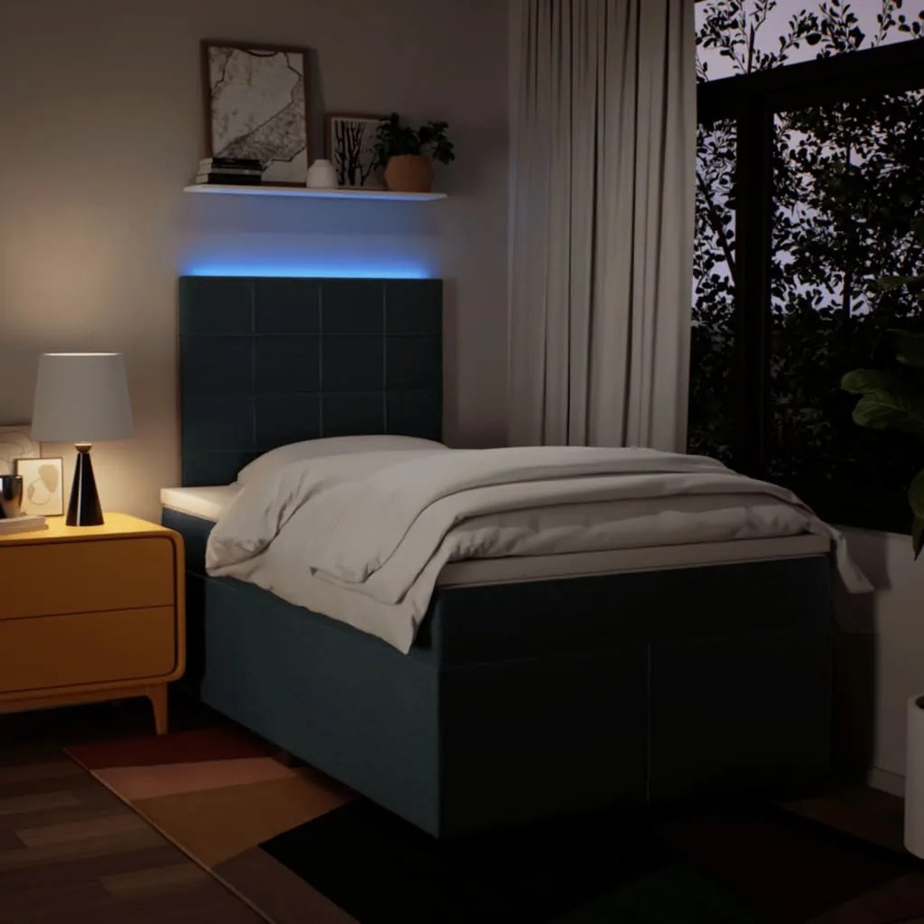Box spring postel s matrací černá 120x190 cm textil 3292733