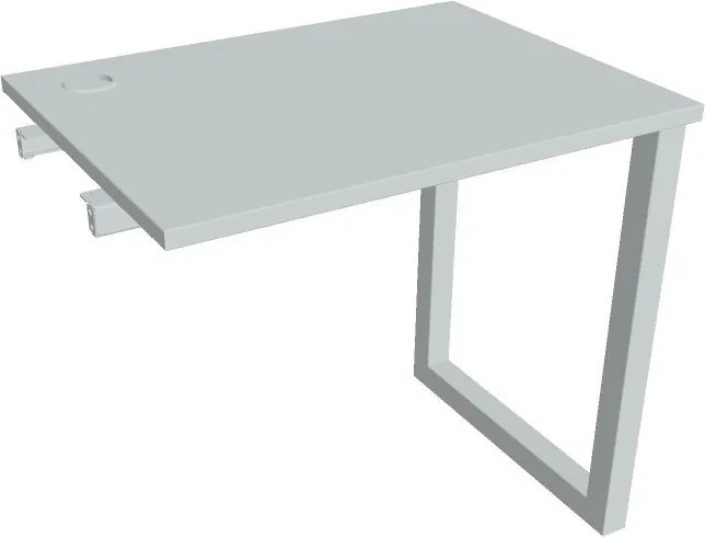 Hobis Kancelářský pracovní stůl k řetězení Hobis UEO 800R, bílá RAL 9016, deskaakát