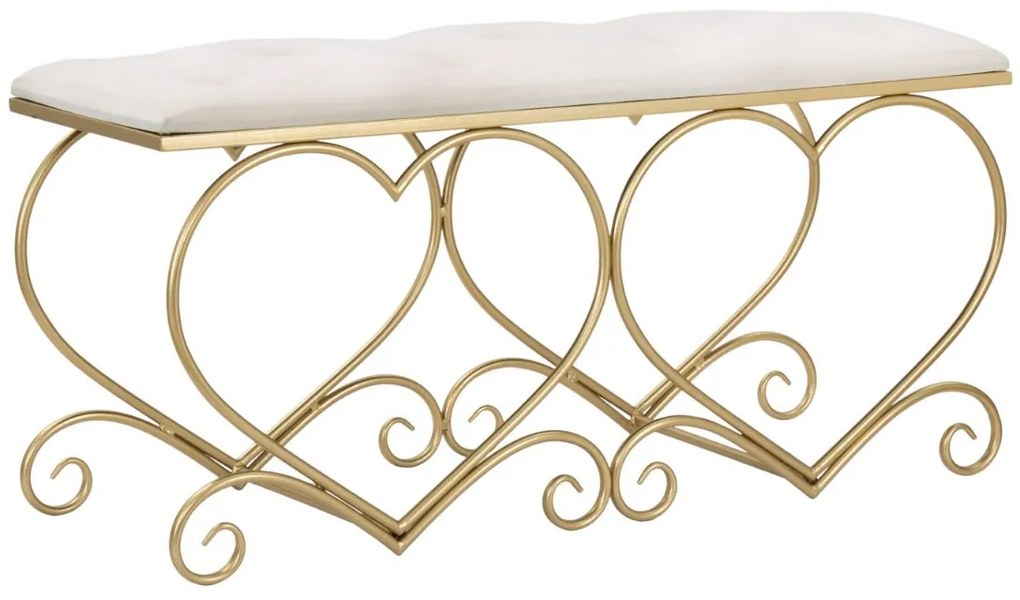 Designová lavice Efthymia 105 cm krémová