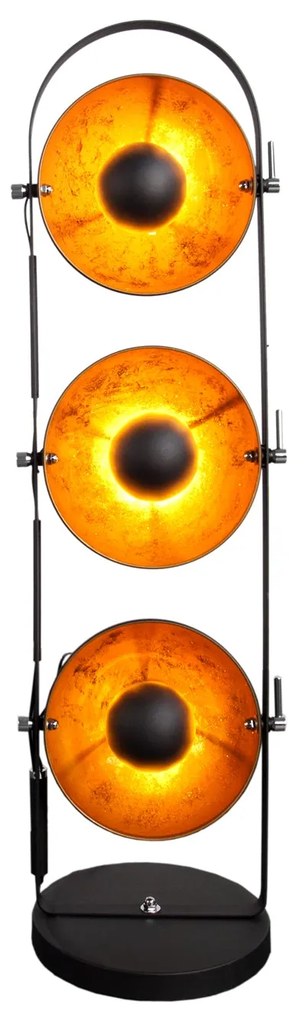 Designová kovová stojací lampa černá - Arietis