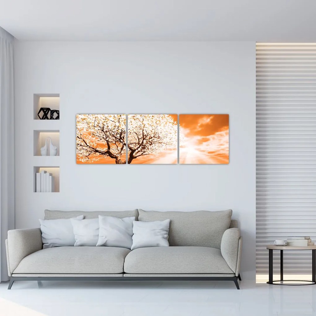 Oranžový obraz stromu (120x40 cm), 40 dalších rozměrů