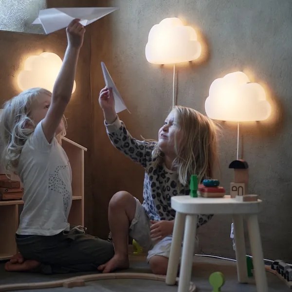 UPPLYST LED nástěnná lampa, mrak bílá