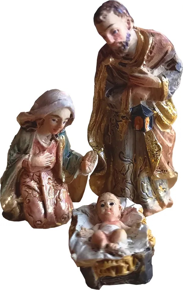 AMADEA Figurky Svatá rodina 4 cm