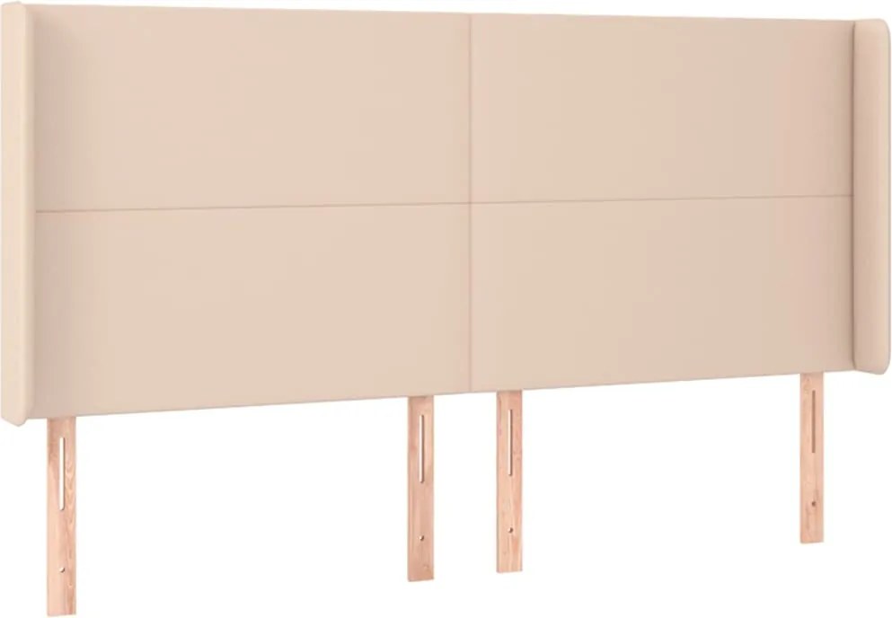 Box spring postel matrace a LED cappuccino 180x200cm umělá kůže 3139282