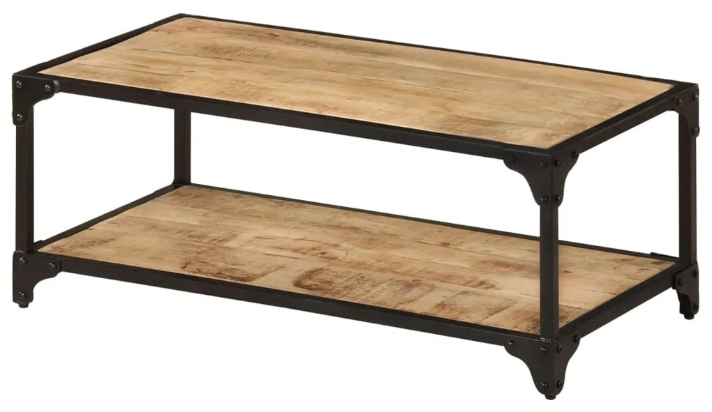 Konferenční stolek 90 x 45 x 35 cm masivní hrubý mangovník 328265