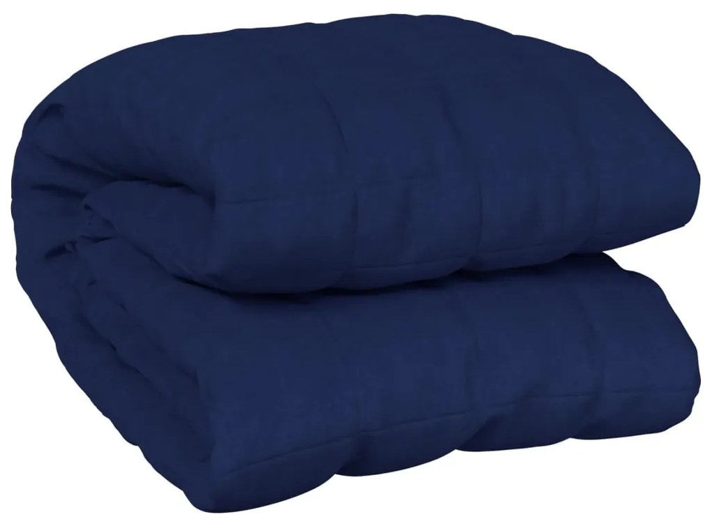 Zátěžová deka modrá 220 x 235 cm 15 kg textil