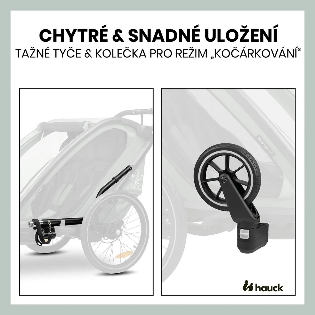 Hauck Bike N Walk Duo cyklovozík 3v1 light grey