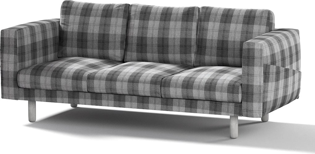 Potah na pohovku IKEA Norsborg 3-místná barva šedá látka pletený vzor, vzorované