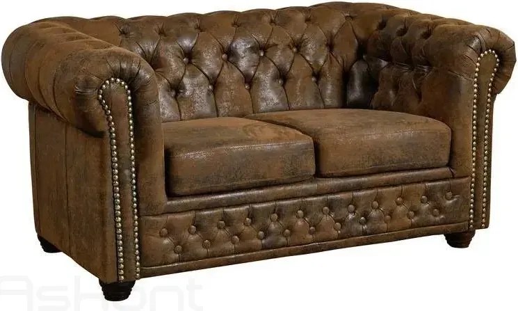 Askont Chesterfield Oxford: Pohovka 2M Brown