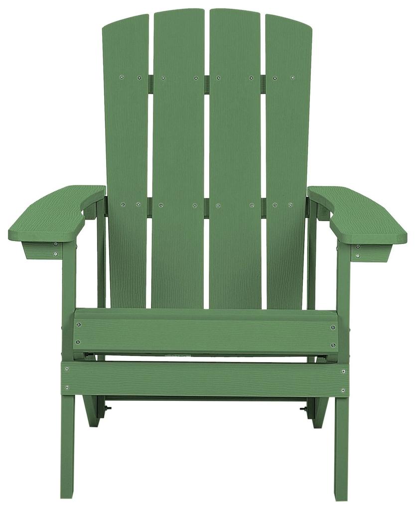 Zahradní židle v zelené barvě ADIRONDACK Beliani