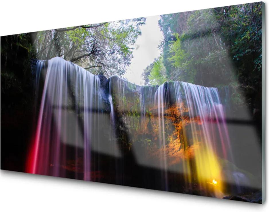 Obraz na skle Skleněný Vodopád Příroda