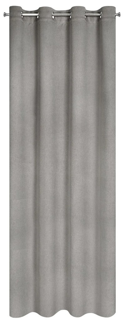ZATEMŇOVACÍ ZÁVĚS NA KROUŽCÍCH AMARO 140X250 CM TMAVĚŠEDÁ