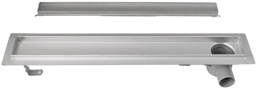 Aqualine Pavino 2710-90 sprchový kanálek s roštem pro dlažbu 860 x 140 x 92 mm nerez