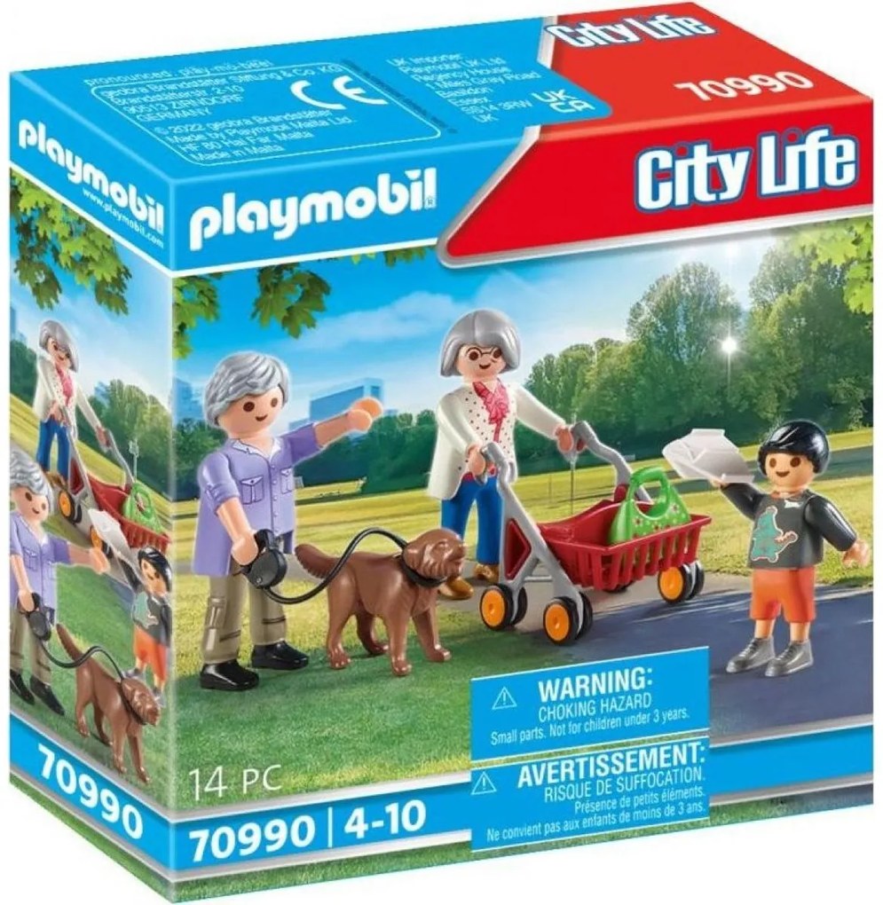 Set figurek a příslušenství playmobil 70990 prarodiče s vnukem