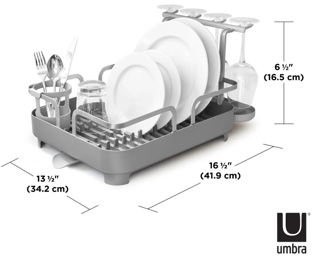 Odkapávač na nádobí Umbra HOLSTER - šedý