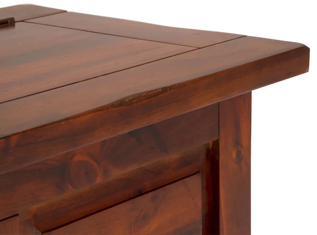 furniture-nabytek.cz - Masivní truhlice Catello z borovicového dřeva, lakovaná, hnědá