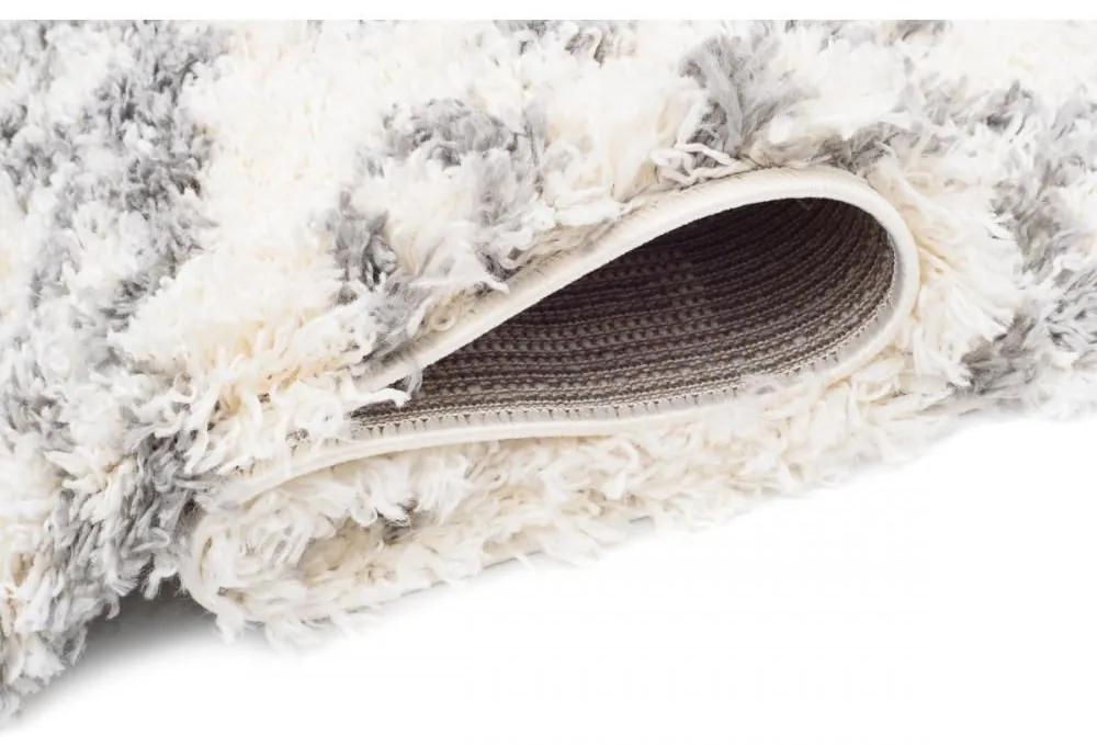 Kusový koberec shaggy Alsea krémový 2 atyp 70x200cm