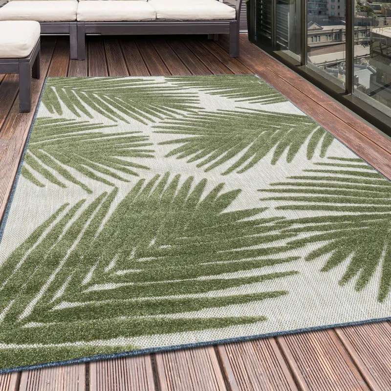 Ayyildiz, Kusový koberec Bahama 5155 Green – na ven i na doma, 80x250, zelená, chodba / předsíň