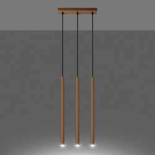 Závěsná lampa SOLLUX PASTELO 3L zlatá G9 3x8W bez žárovky SL.1171