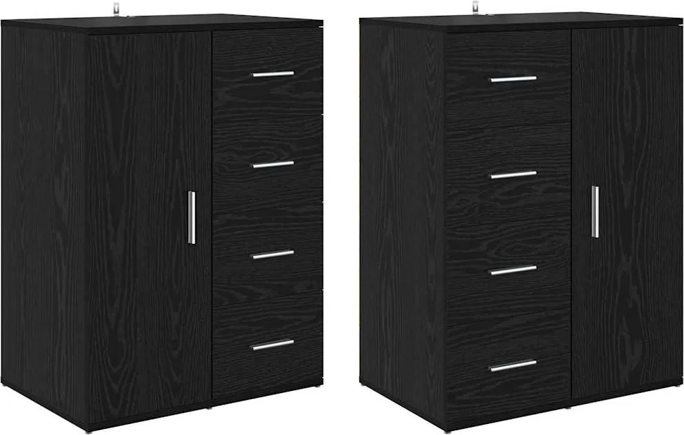 Konzole CORONA 2 ks Černý dub 59 x 39 x 80 cm Kompozitní dřevo 3402808