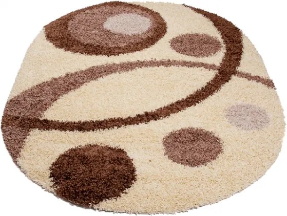 Exkluzivní kusový koberec SHAGGY LOCANA oválný OVL0070 - 120x170 cm