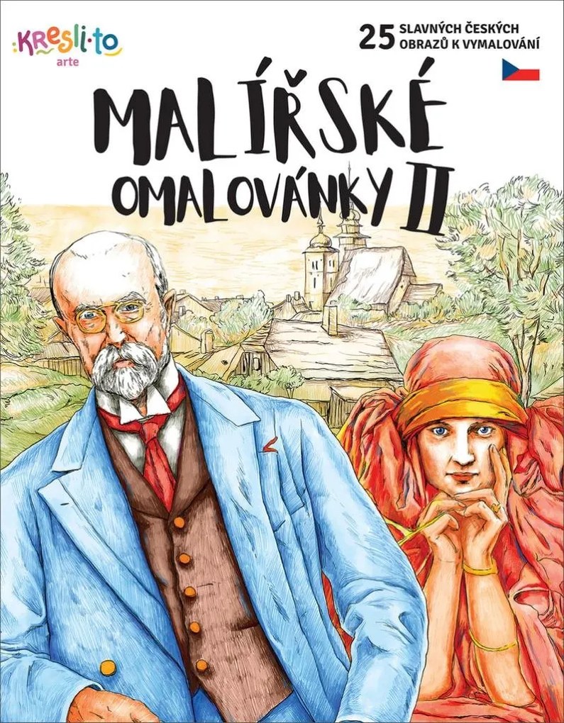 Omalovánky malířské omalovánky ii: 25 slavných českých obrazů k vymalování