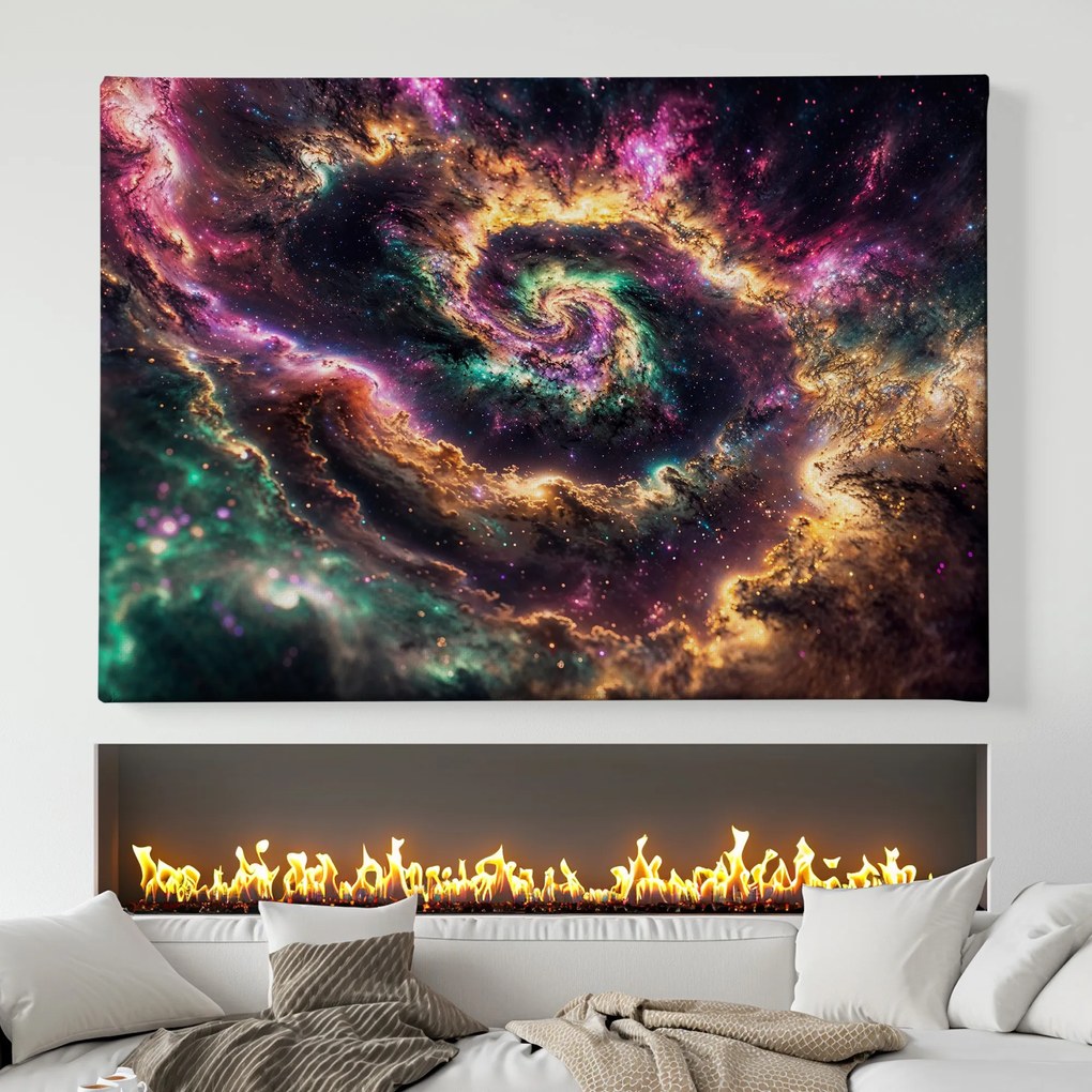 Obraz na plátně - Galaxie Ternezis FeelHappy.cz Velikost obrazu: 150 x 100 cm