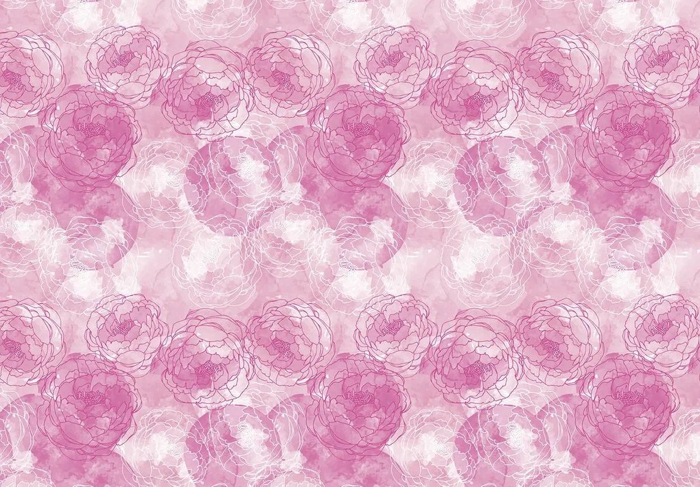 Fototapeta - Růžové květy (152,5x104 cm)