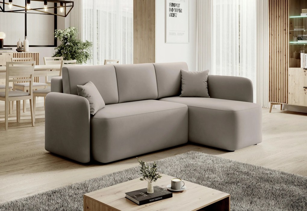 XXXLutz ROHOVÁ SEDAČKA, textil, béžová MID.YOU - Sedací soupravy - 00000L001610