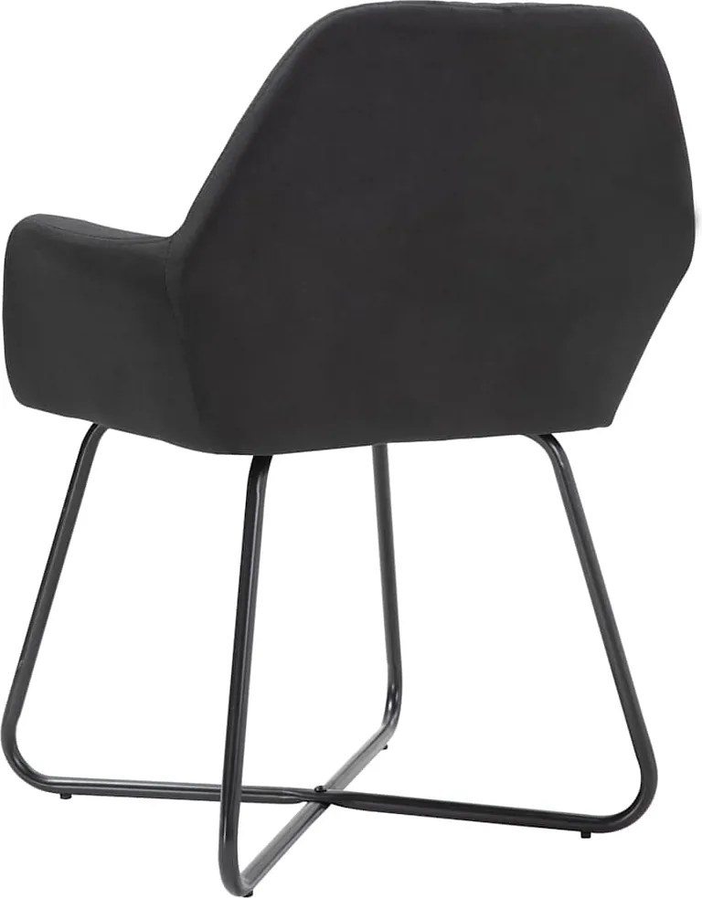 Jídelní židle 4 ks černé textil 277106