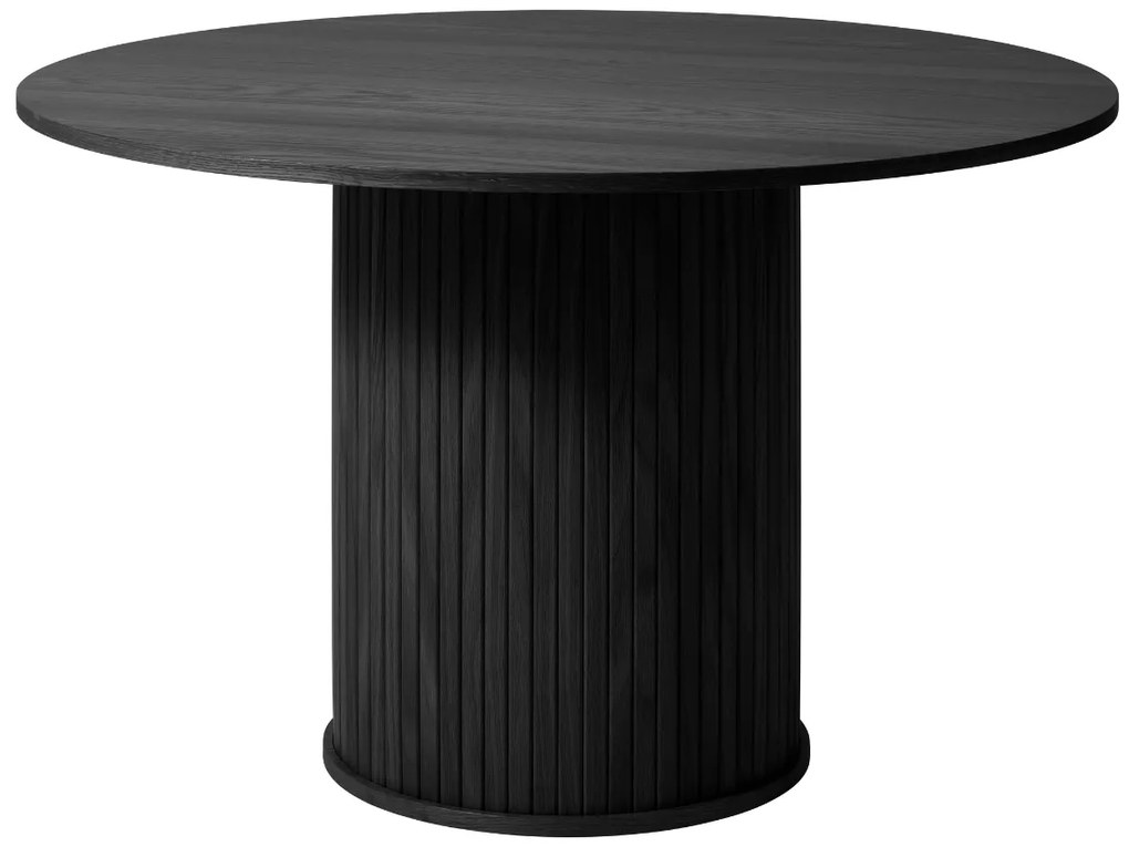 OnaDnes -20% Černý dubový jídelní stůl Unique Furniture Nola 120 cm