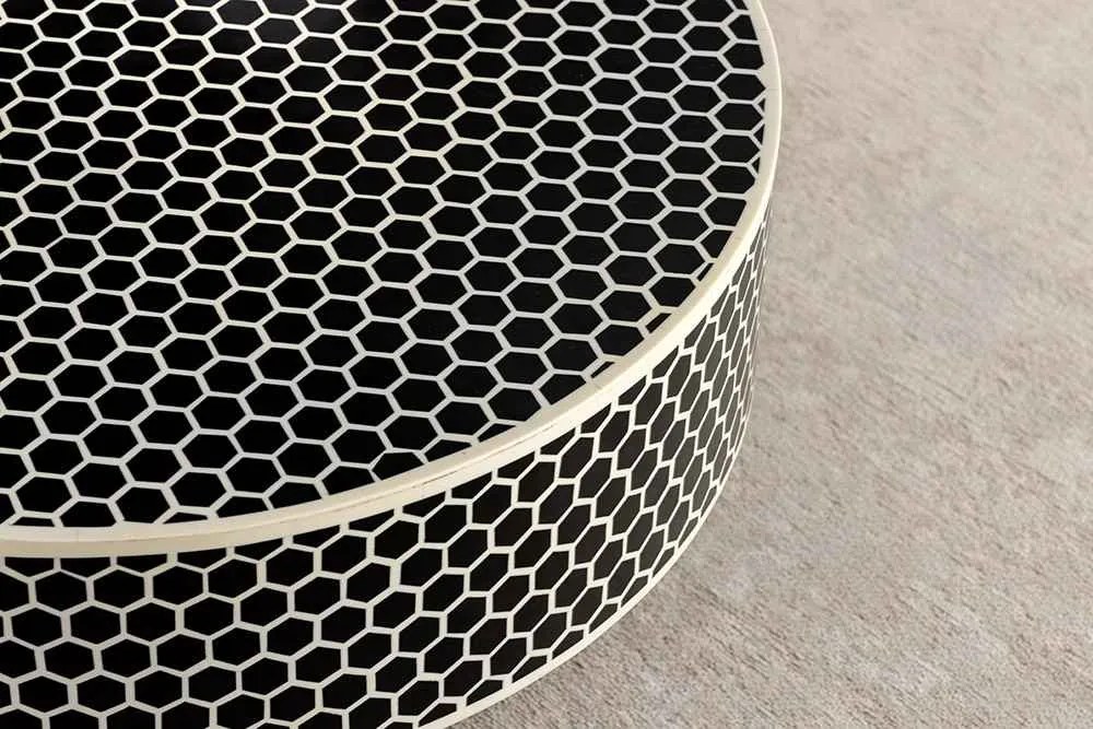 Designový konferenční stolek Xinavane 60 cm černo-bílý
