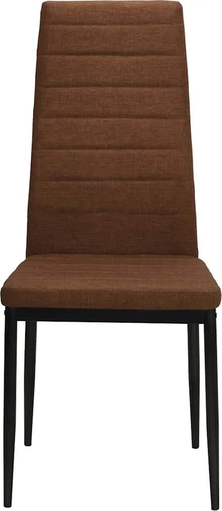 Jídelní židle 4 ks hnědé textil 246184