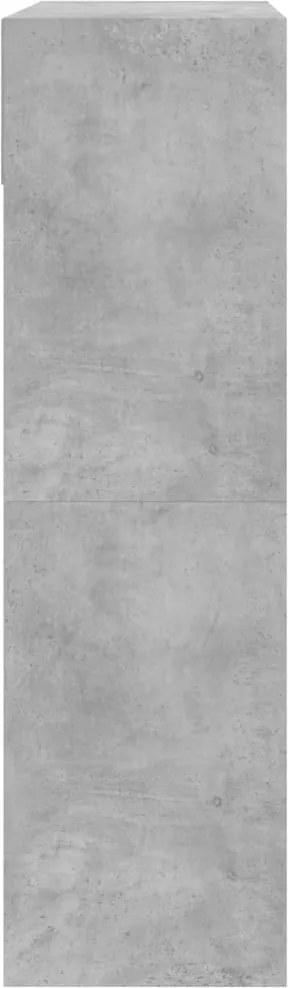 Botník se 2 výklopnými zásuvkami betonově šedý 80 x 34 x 116 cm 3214409