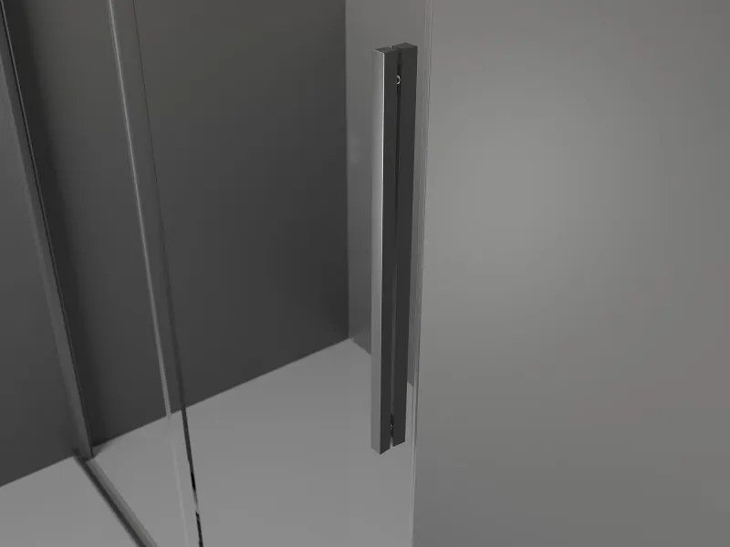 Mexen Velar, sprchový kout s posuvnými dveřmi 120 x 70 cm, 8mm sklo námraza, broušený grafit, 871-120-070-31-95