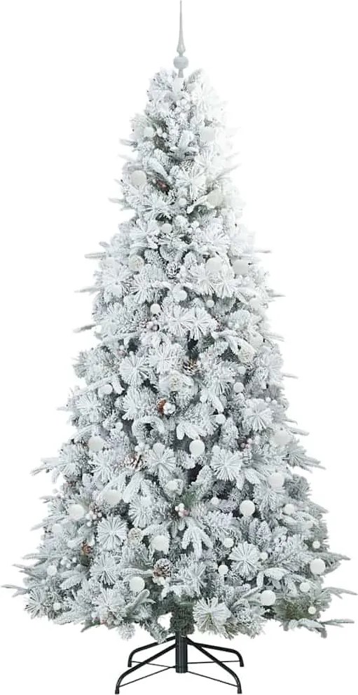 Umělý Skládací Vánoční Strom s stojanem Bílá 240 cm PE a PVC 3397513