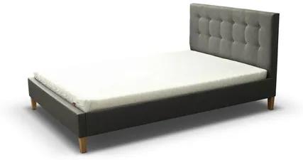 Čalouněná postel DAVID šedá rozměr 140x200 cm