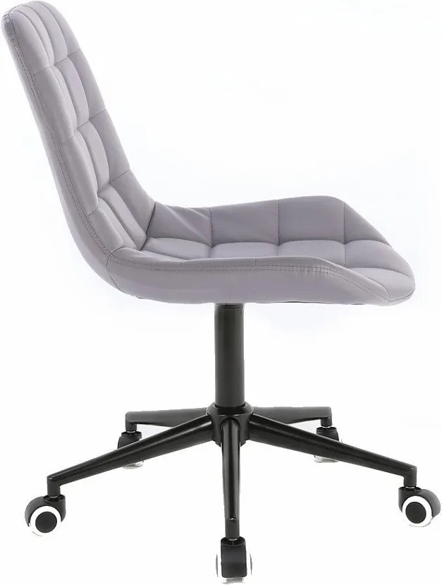 LuxuryForm Židle PARIS na černé podstavě s kolečky - šedá