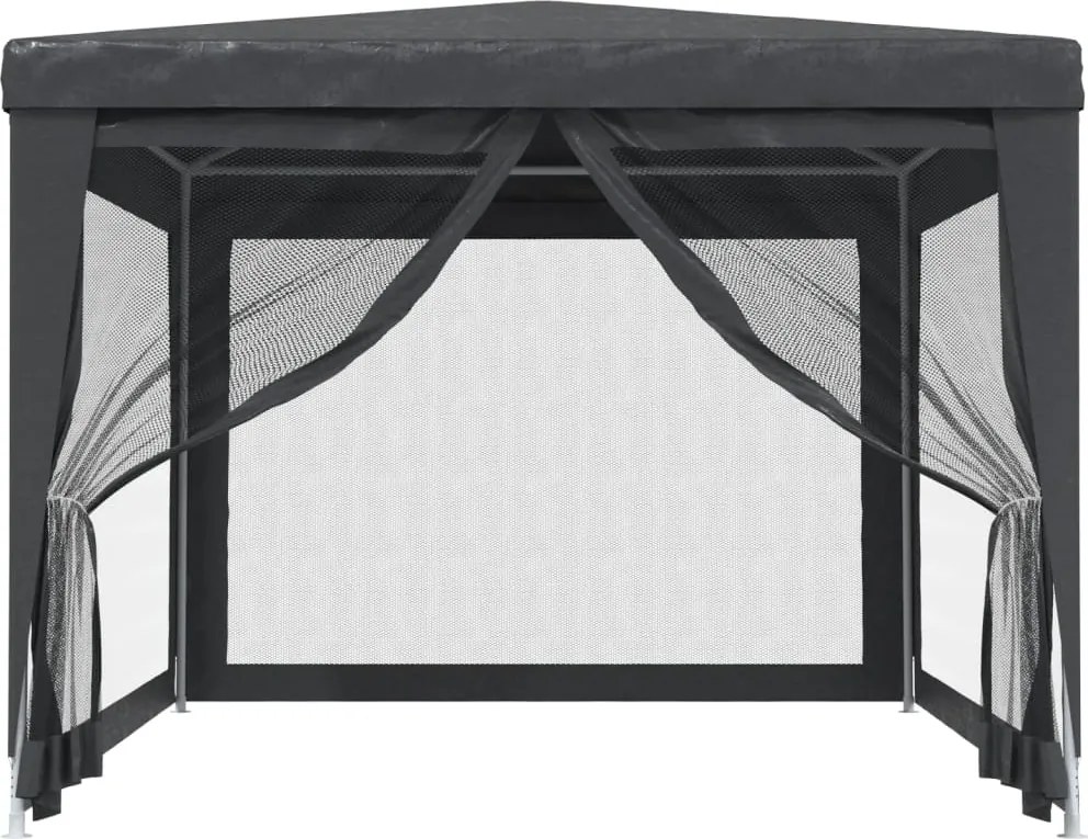Party stan se 4 síťovanými bočnicemi antracitový 3 x 4 m HDPE 319234