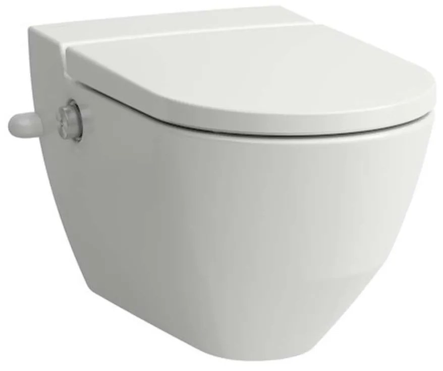Laufen Cleanet Navia - Elektronický bidet s keramikou, boční přívod vody, SoftClose, Rimless, s LCC, bílá H8206014007171