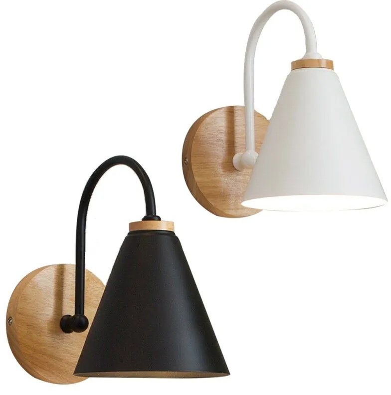 Toolight, nástěnná lampa FOREST 1xE27 APP932-1W, černá-hnědá, OSW-03856