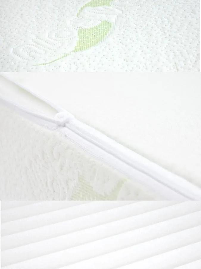 Sensillo Kojenecký polštář - klín bílý Luxe s aloe vera 60x38 cm