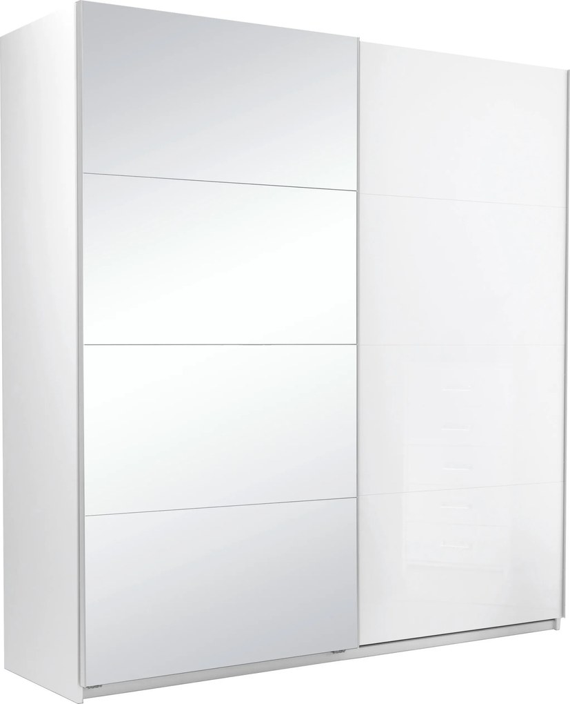 XXXLutz ŠATNÍ SKŘÍŇ S POSUVNÝMI DVEŘM, bílá, 200/210/62 cm P & B - Šatní skříně - 000885000902