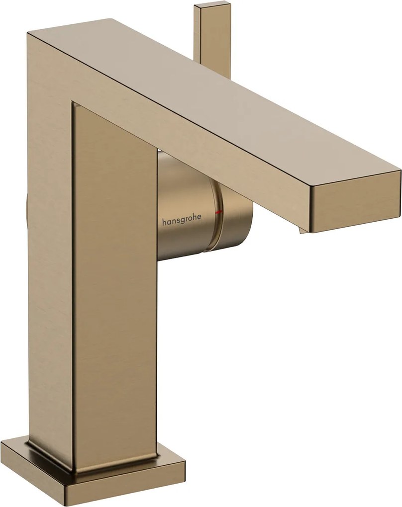 Hansgrohe Tecturis E, páková umyvadlová baterie 110 Fine CoolStart EcoSmart+ s odtokovou garniturou Push-Open, kartáčovaný bronz, HAN-73020140