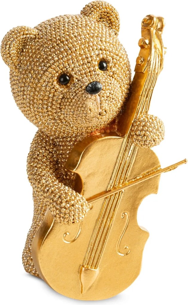 DEKORAČNÍ SOŠKA BEAR 8X12 CM ZLATÁ