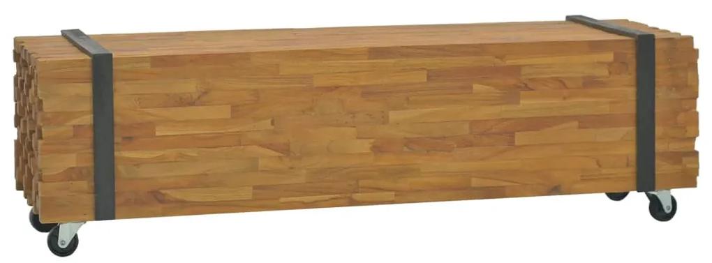 326173 vidaXL TV stolek 110 x 30 x 32,5 cm masivní teakové dřevo